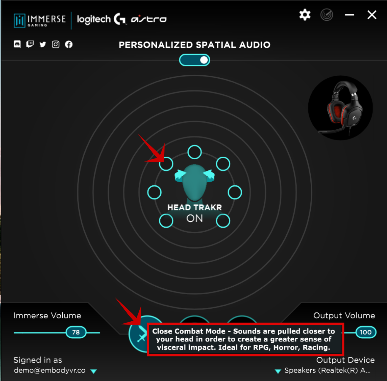 How do I turn on Close Combat Mode? – Embody