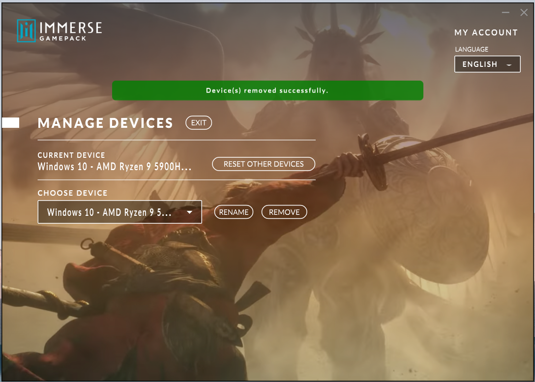 What is device management on Immerse Gamepack FINAL FANTASY XIV Edition? – Embody