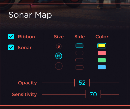 What control do I have under Sonar Map? – Embody
